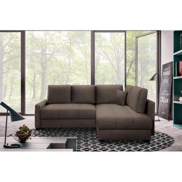 exxpo - SOFA FASHION Ecksofa »Chester, Boxspring Federkern-Polsterung für bequemeren Sitzkomfort« L-Form, schmale Armlehnen, Bettfunktion u....