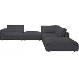 Musterring Ecksofa &raquo;LUCIA L-Form&laquo; in vielen Qualit&auml;ten und 4 verschieden N&auml;hten braun Flachgewebe FLORIS (100% Polyester);Flachgewebe VALMONT (60% Baumwolle/ 40%