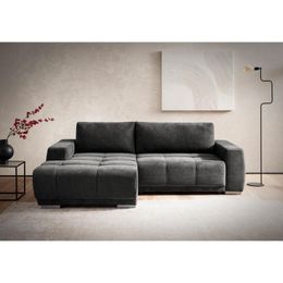 Inosign Ecksofa »Bolero L-Form« wahlweise mit Bettfunktion & Bettkasten black