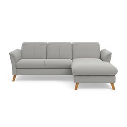 Sit & More sit&more Ecksofa &raquo;Romero L-Form&laquo; wahlweise mit oder ohne Relax-Funktion, Bettfunktion, Bettkasten silber 90% Polyester 10%Polyamid