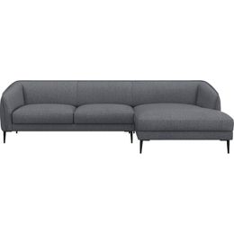 FLEXLUX Ecksofa »Belle Designsofa, L-Form, B/T 288/149 cm« Skandinavisches Design, In hochwertiger Verarbeitung Navy Blue