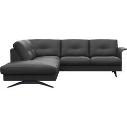 FLEXLUX Ecksofa »Glow, super bequem durch hochwertigem Sitzaufbau mit Federkern, L-Form« Modernes skandinavisches Design Deep Black