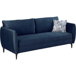 Jockenh&ouml;fer 3-Sitzer &raquo;Novara&laquo; mit attraktiver Steppung, Rauten-Biesenn&auml;hte, frei im Raum stellbar blau Korpus: 100% Polyester;Kissen: 70% Polyester, 30% Baumwolle