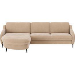 Sit & More sit&more Ecksofa &raquo;Soul L-Form&laquo; wahlweise mit Bettfunktion braun 100% Polyester
