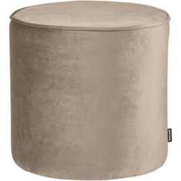 Woood Hocker &raquo;Sara&laquo; weich gepolstert, runde Form, H 46 cm x &Oslash; 46 cm gr&uuml;n 100% Polyester