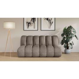LeGer Home by Lena Gercke 2,5-Sitzer &raquo;Priya Designersofa, moderne Steppung, auch in Boucl&eacute;&laquo; gem&uuml;tlich und modern, B/T/H: 185/108/84 cm grau 100% 