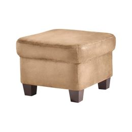 Home Affaire Hocker &raquo;Budapest&laquo; beige sch&ouml;n changierende Chenille aus 44% Polyacryl, 37% Polyester und 19% Baumwolle;strapazierf&auml;higes Microfaser aus 