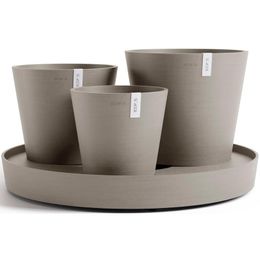 Ecopots Blumentopf »Dubai Taupe« für innen und außen: frostsicher, bruchsicher und lichtbeständig Taupe