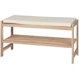 Wenko Schuhbank &raquo;Acina&laquo; BxTxH: 90x34x45 cm, aus Akazienholz braun Baumwolle, FSC -zertifiziertes Holz, Polyester