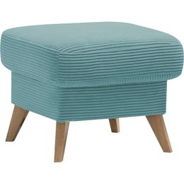 exxpo - sofa fashion Hocker &raquo;Samso, kompakte und bequeme Sitzgelegenheit in aktuellem Cord Bezug&laquo; blau
