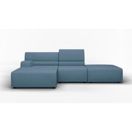 Egoitaliano Ecksofa »Babouche, Designsofa mit außergewöhnlichem Sitzkomfort zum Wohlfühlen« hellblau