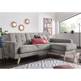 exxpo - SOFA FASHION Ecksofa »Nappa, kompakt und komfortabel, bequem, zeitloses Design, L-Form« tolle Detailverarbeitung, inkl. Bettfunktion und...