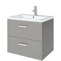 Welltime Waschtisch &raquo;Cosmo&laquo; BxTxH: 60x45x54 cm, Optik matt, mit Keramik Waschbecken grau