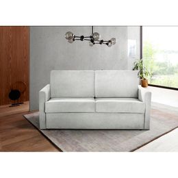 Places of Style Schlafsofa »Goldpoint 162 cm, Dauerschläfer, Liegefläche 120/200cm, « 2-Sitzer mit Bettfunktion, Bonell-Federkernmatratze hellgrau