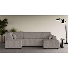 Home Affaire Wohnlandschaft &raquo;TAMMO&laquo; U-Form grau 100% Polyester