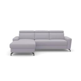 Sit & More SIT&MORE Ecksofa »Scarlett L-Form« inklusive Kopfteilverstellung, wahlweise mit Bettfunktion, Bettkasten grau