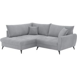 Ecksofa &raquo;Blackburn II, L-Form&laquo; Mit Kaltschaumpolsterung bis 140 kg belastbar grau Memphis (Grundgewebe - 100% Polyester; Nutzschicht- 90% Polyester / 
