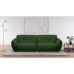 BETYPE 4-Sitzer »Be Fluffy« Softes Sitzgefühl, moderne Kedernaht, hochwertiger Bezug dark green