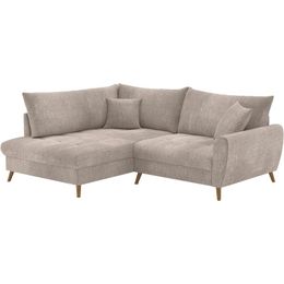 Ecksofa &raquo;Blackburn II L-Form&laquo; Wahlweise mit Kaltschaumpolsterung bis 140 kg belastbar grau Dolce (100% Polyester)