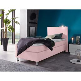 Collection AB Boxspringbett inkl. LED-Beleuchtung und Topper rosa