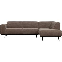 Woood Ecksofa &raquo;Statement&laquo; frei im Raum stellbar, H 77 cm x B 274 cm grau 53% Polyester / 47% Polyacryl