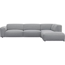 FLEXLUX Ecksofa »Lucera, super bequem durch hochwertigen Sitzaufbau mit Kaltschaum« modern & anschmiegsam, L-Form, Designsofa Sophisto Grey