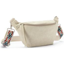 Vivance Bauchtasche »Umhängetasche, Hüfttasche« Crossbody-Bag, Gürteltasche, austauschbarer Schulterriemen VEGAN beige