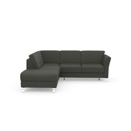 Sit & More SIT&MORE Ecksofa »Visby L-Form« Wahlweise mit Bettfunktion und Stauraum, frei im Raum stellbar anthrazit