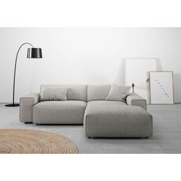 Andas Ecksofa »Glimminge L-Form auch in Breitcord, Feincord + Easy care-Bezug, « Breite 234, Zierkissen silber
