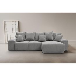 WERK2 Ecksofa »Riwa, modernes Sofa zum Kuscheln und Entspannen, Breite 300cm, L-Form« Trendiges Ecksofa mit vielen Kissen, Schlaffunktion &...