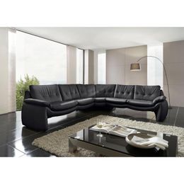 Places of Style Ecksofa »Luna L-Form« in einzigartiger Optik schwarz