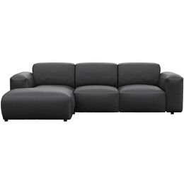 FLEXLUX Ecksofa »Lucera Chaislongue rechts oder links, L-Form, bequem« modern & anschmiegsam, Kaltschaum, Stahl-Wellenunterfederung Deep Black