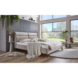 ATLANTIC HOME COLLECTION Polsterbett &raquo;Madita, 180x200cm, mit organischer Kopfteilform&laquo; luxuri&ouml;s gepolstertes Kopfteil, Bezugstoff mit...