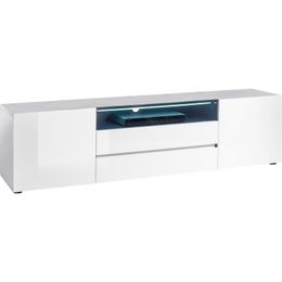 MCA furniture Lowboard &raquo;Vicenza&laquo; Breite ca. 185 cm Wei&szlig; Hochglanz