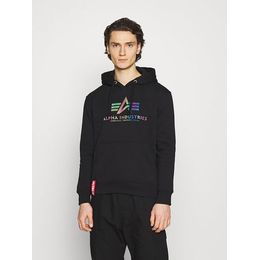Alpha Industries Sweatshirt 'Basic Rainbow' Herren Gr&ouml;&szlig;e M schwarz