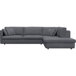 FLEXLUX Ecksofa »Lovane, elegant und zeitlos, bequem, L-Form« Weich & anschmiegsam, große Sitztiefe auf Kaltschaum, Dekokissen inkl. Navy Blue