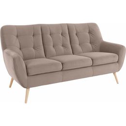 exxpo - SOFA FASHION 3-Sitzer »Scandi, bequem, aufwendige Rückenpolsterung für mehr Sitzkomfort« aktuelle Farben in hochwertigen Bezugsqualitäten,...