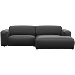 FLEXLUX Ecksofa »Lucera Chaislongue rechts oder links, L-Form, bequem« modern & anschmiegsam, Kaltschaum, Stahl-Wellenunterfederung Deep Black