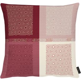 Apelt Dekokissen »Artos« Kissenhülle mit Füllung, 1 Stück rot + gemustert Bezug: 100% Polyester. Füllung: 100% Polyester B/L: 48 cm x 48 cm