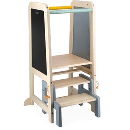Janod Stehhilfe &raquo;Lernturm mit Schiefertafel&laquo; () und abnehmbarem Tritthocker bunt