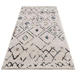 Carpet City Teppich »Mista 2574« rechteckig 9 mm Höhe Läufer, Kurzflor, Boho-Optik, Multicolor, Weich creme Obermaterial: 70% Polypropylen, 30%...