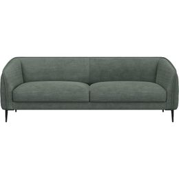 FLEXLUX 3-Sitzer »Belle Designsofa, Couch, bequem durch Kaltschaum im Sitz« Skandinavisches Design, In hochwertiger Verarbeitung Dusty Green