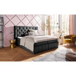 Collection AB Boxbett &raquo;Vancouver&laquo; inkl. Topper, 3 Matratzenarten und in H2, H3 und H4 w&auml;hlbar schwarz