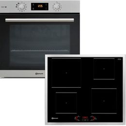 Bauknecht Backofen-Set »BAKO Steam 2« mit 2-fach-Teleskopauszug Dampffunktion, PowerHeißluft edelstahlfarben My Menu - 4 Automatik-Funktionen:...