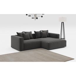 Inosign Ecksofa »Cowboy L-Form« mit 6 Kissen, kubisches Sofa dark grey