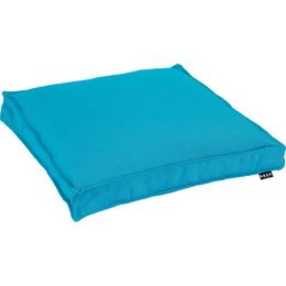 HOCK H.O.C.K. Sitzkissen &raquo;Caribe&laquo; Outdoor geeignet t&uuml;rkis/turquoise + unifarben Obermaterial: 100% Polyacryl B/L: 50 cm x 50 cm