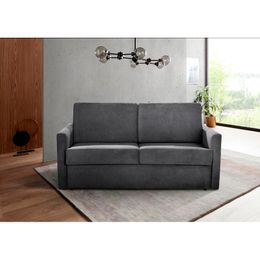 Places of Style Schlafsofa »Goldpoint 162 cm, Dauerschläfer, Liegefläche 120/200cm, « 2-Sitzer mit Bettfunktion, Bonell-Federkernmatratze anthrazit