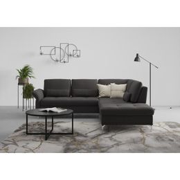 Inosign Ecksofa &raquo;Palm Beach L-Form&laquo; Federkern, mit Sitztiefenverstellung, wahlweise mit Bettfunktion grau 100%Polyester
