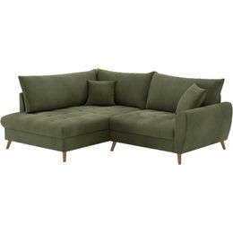 MR. COUCH Ecksofa »Blackburn II L-Form« Wahlweise mit Kaltschaumpolsterung bis 140 kg belastbar Memphis 12 green