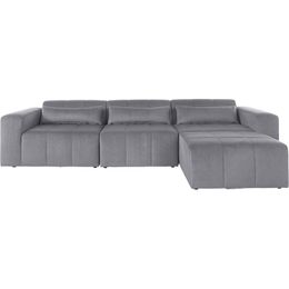 LeGer Home by Lena Gercke Ecksofa »Maileen L-Form« Modulsofa, bestehend aus 4 Modulen, Farben mixbar silber